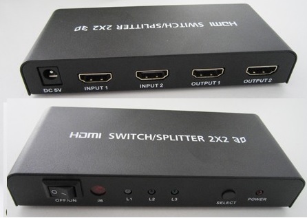 HDMI 2-2 switcher/splitter (переключатель, сплиттер, свитчер)